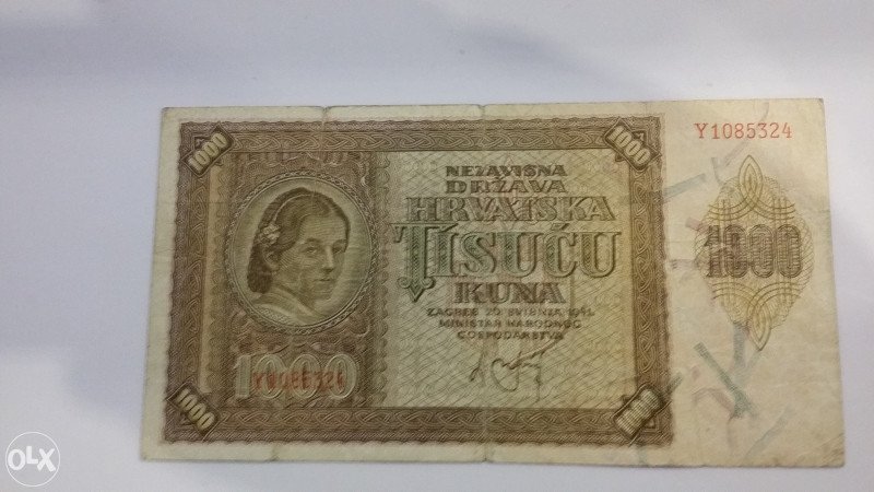 KUNE 1000 TISUCA HILJADA 061 171 165 - Novčanice - OLX.ba