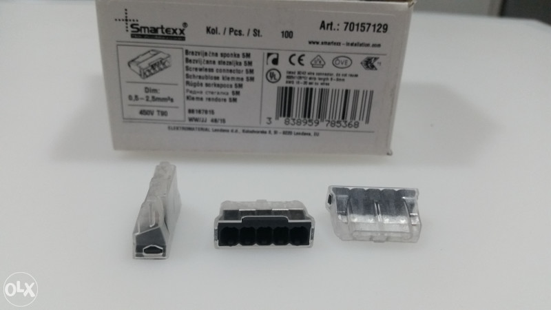 Wago Vago Kleme Spojnice 5M x 0,5 - 2,5 mm Kablo - Utikači i ...